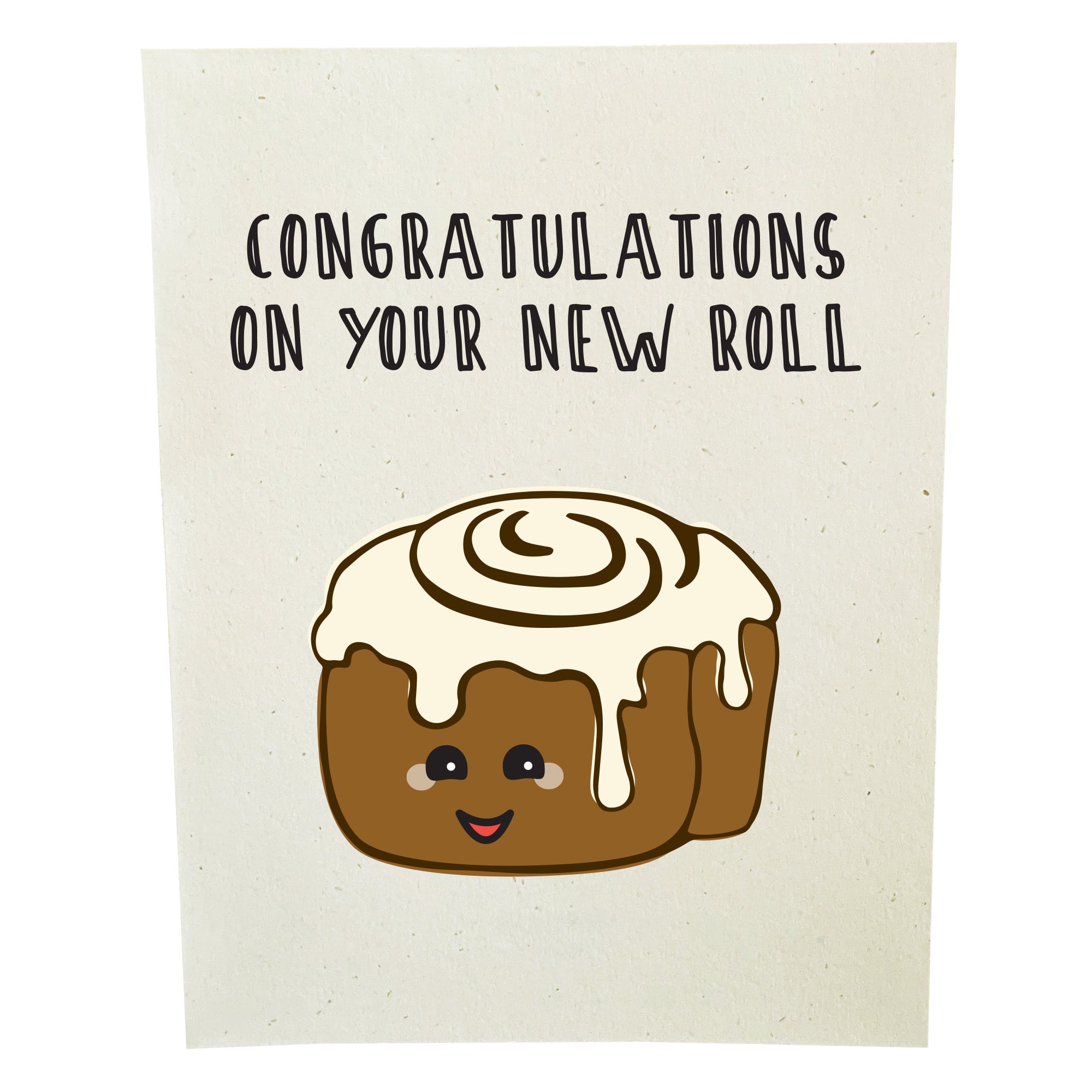 Congratulations on Your New Roll | New Job Greeting Card Food Pun ...